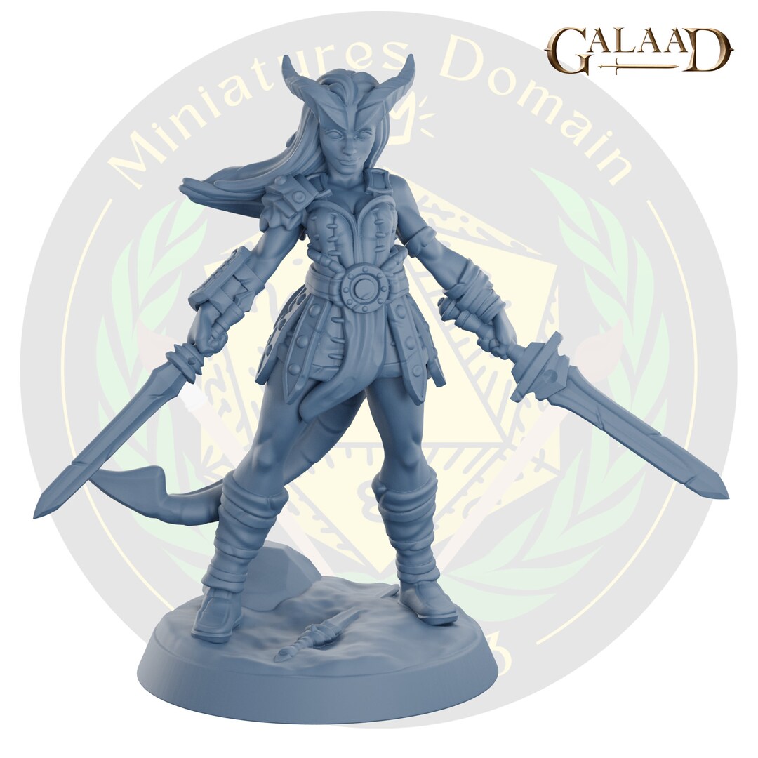 Tiefling Gladiator Tiefling Fighter Galaad | Miniature Dungeons and ...