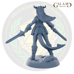 Tiefling Gladiator Tiefling Fighter Galaad Miniature Dungeons and Dragons Dnd Tabletop Miniature ...