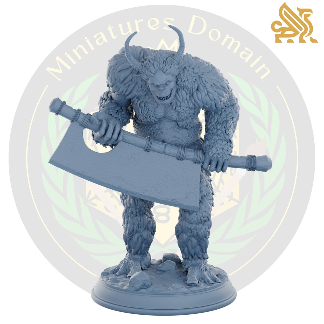 Snow Troll of the Deep With a Great Cleaver DMS | Miniature Dungeons ...