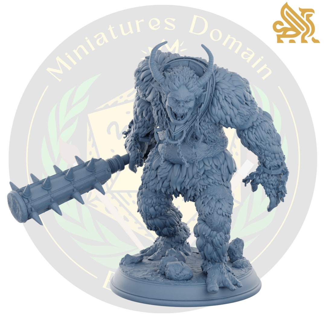 Snow Troll of the Deep With a Mace DMS | Miniature Dungeons and Dragons ...