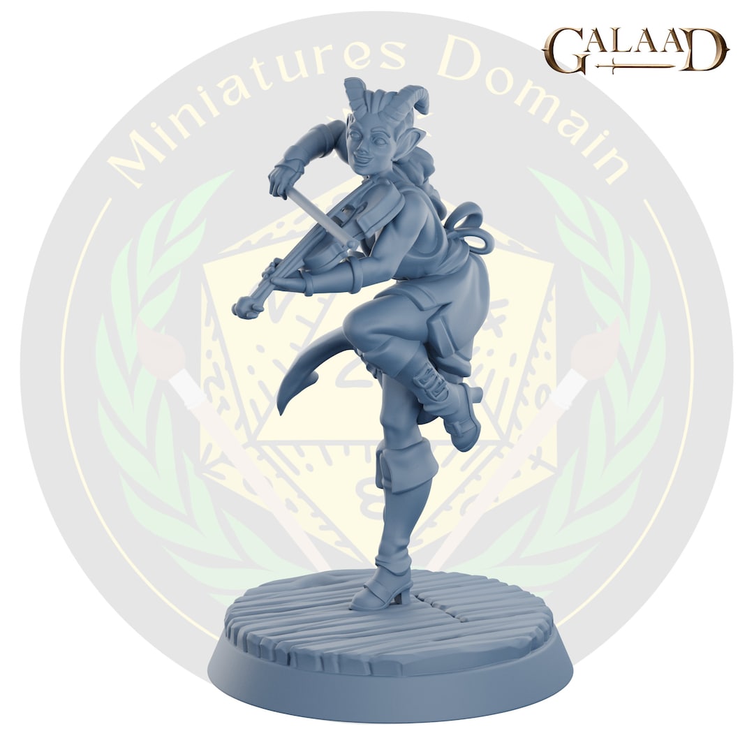 Viol Tiefling Bard Galaad | Miniature Dungeons and Dragons Dnd Tabletop ...