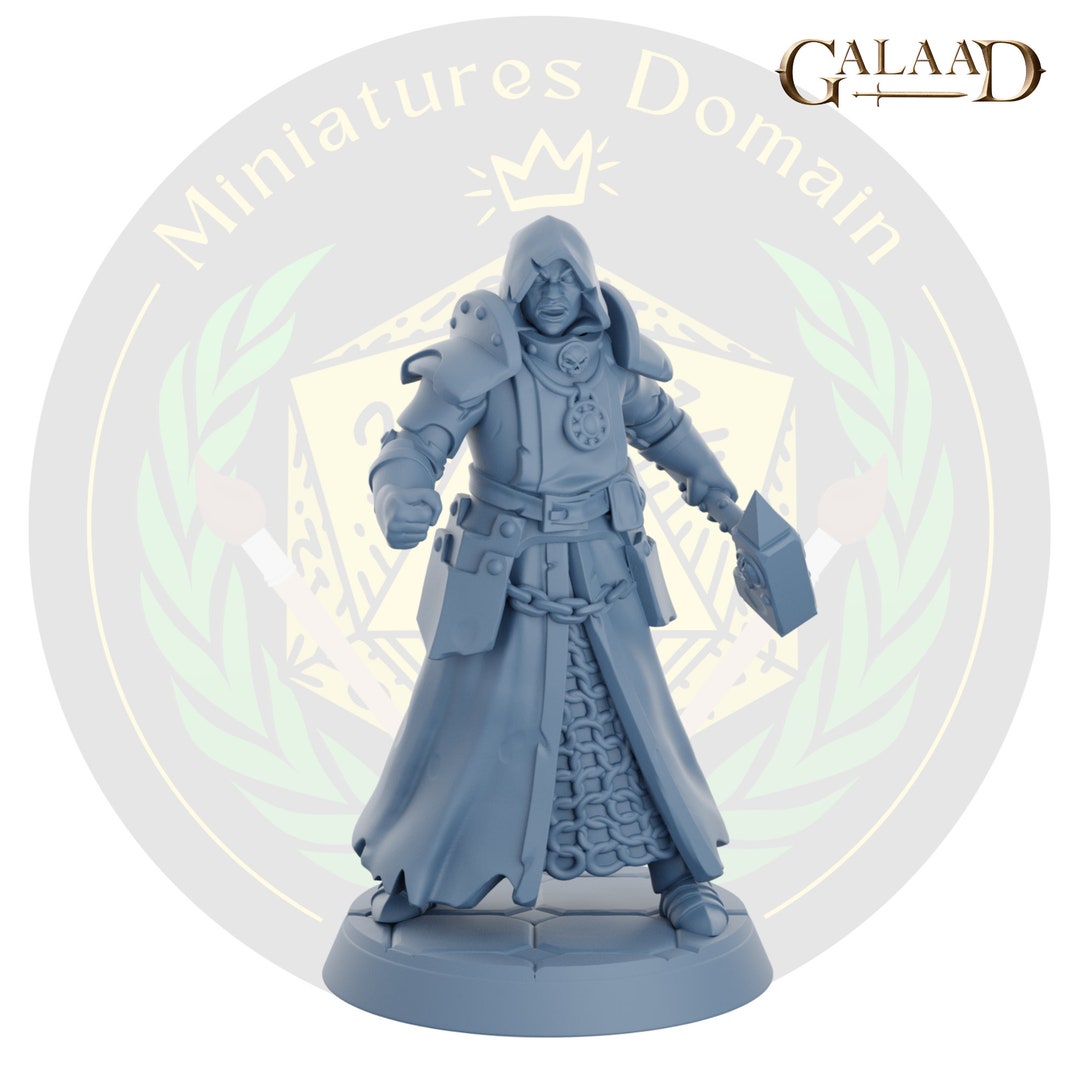 Clergyman of the Mallet Cleric Human Galaad | Miniature Dungeons and ...