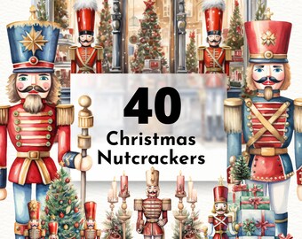 Watercolor Nutcracker Clipart Winter Clipart Christmas - Etsy