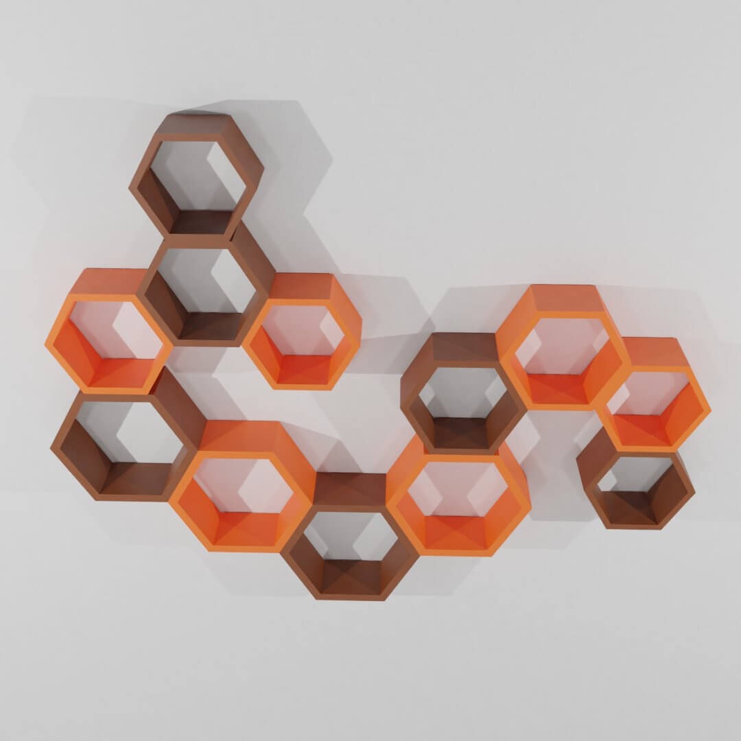 Hexagon Figure Display Shelves - Etsy