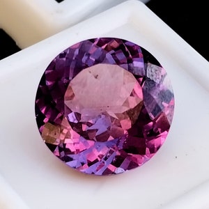 7 Ct CERTIFIED Natural Alexandrite Round Shape Facet Color Changing ...