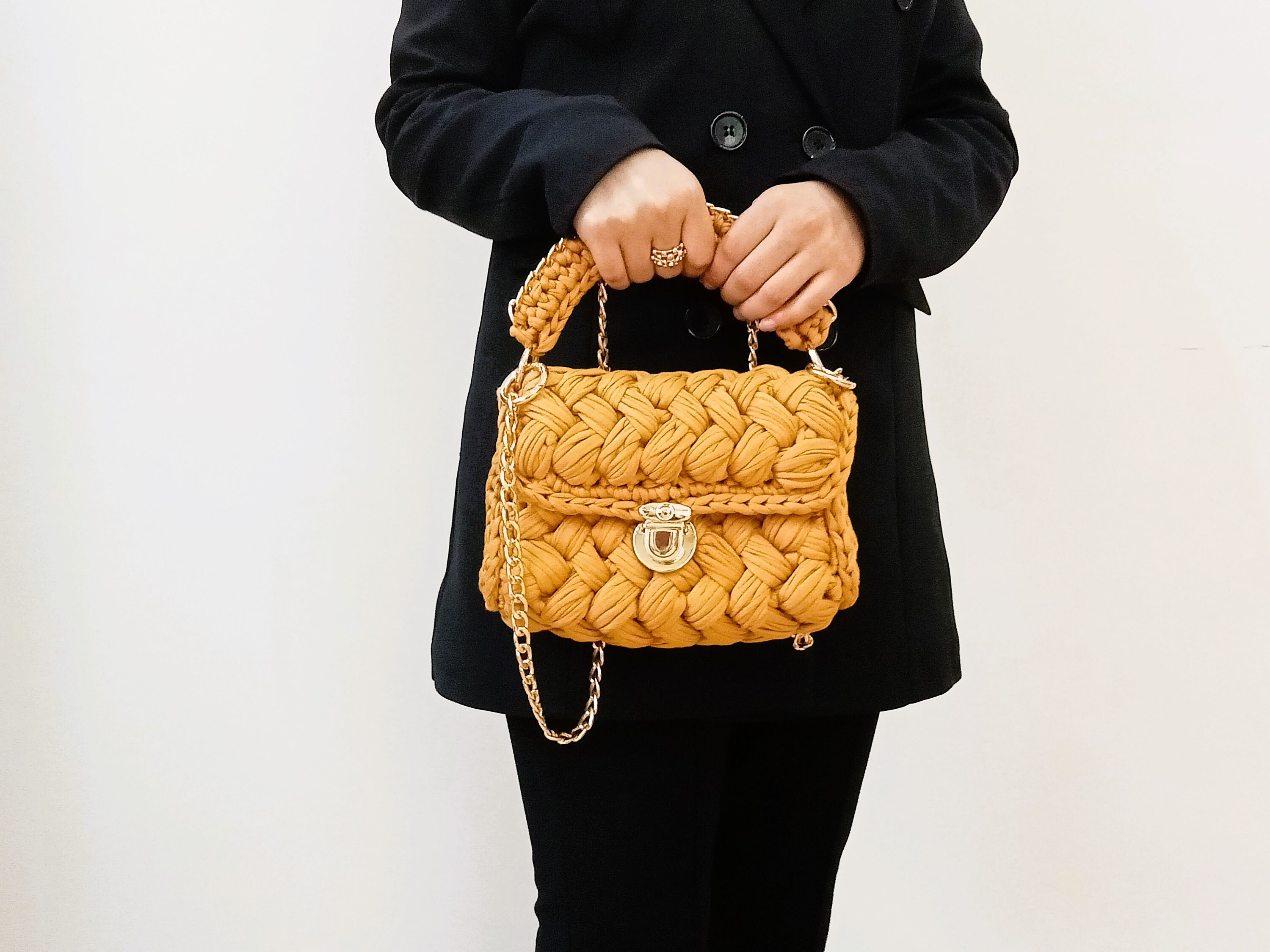 Crochet Handmade Capri Luxury Shoulder Bag, Hand Woven Bag, Crossbody ...