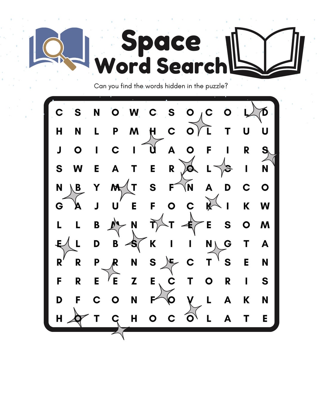 Space Word Search Printable Answers - Word Search Maker