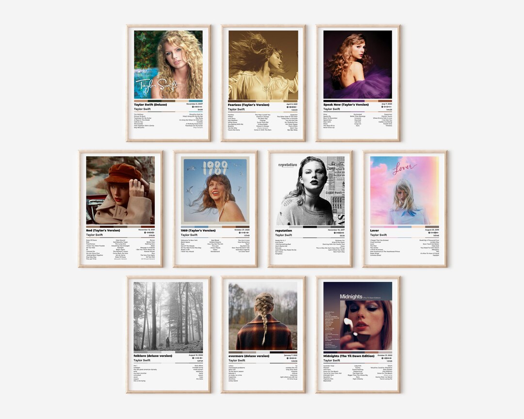 Tay Eras Modern Posters Tay Album Posters Printable Posters 5 Different ...
