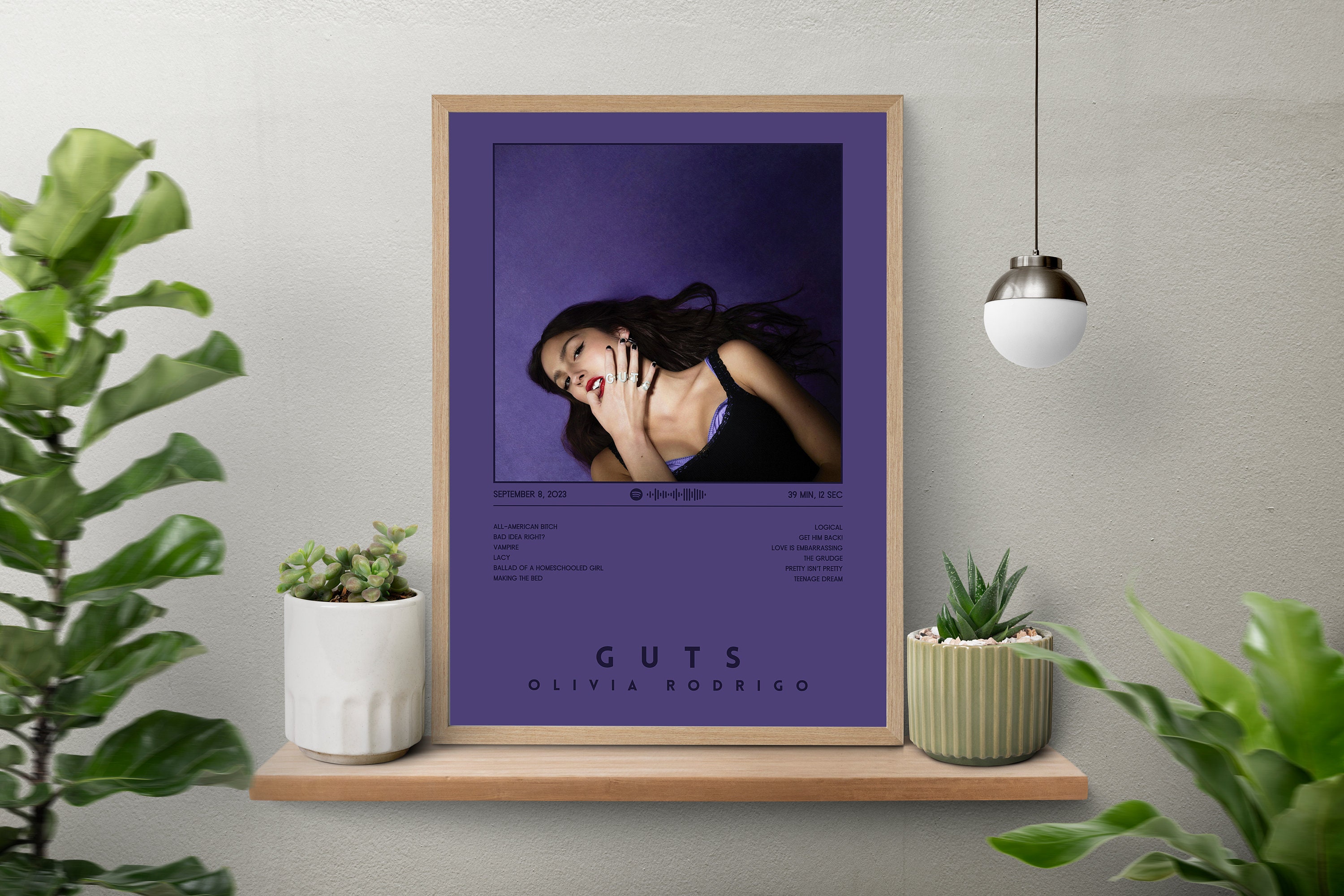 Olivia Rodrigo GUTS Colour Album Poster by Ben Ward | Printblur