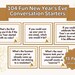 104 New Year's Eve Conversation Starters Fun New Year Ice Breaker ...