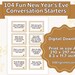 104 New Year's Eve Conversation Starters Fun New Year Ice Breaker ...