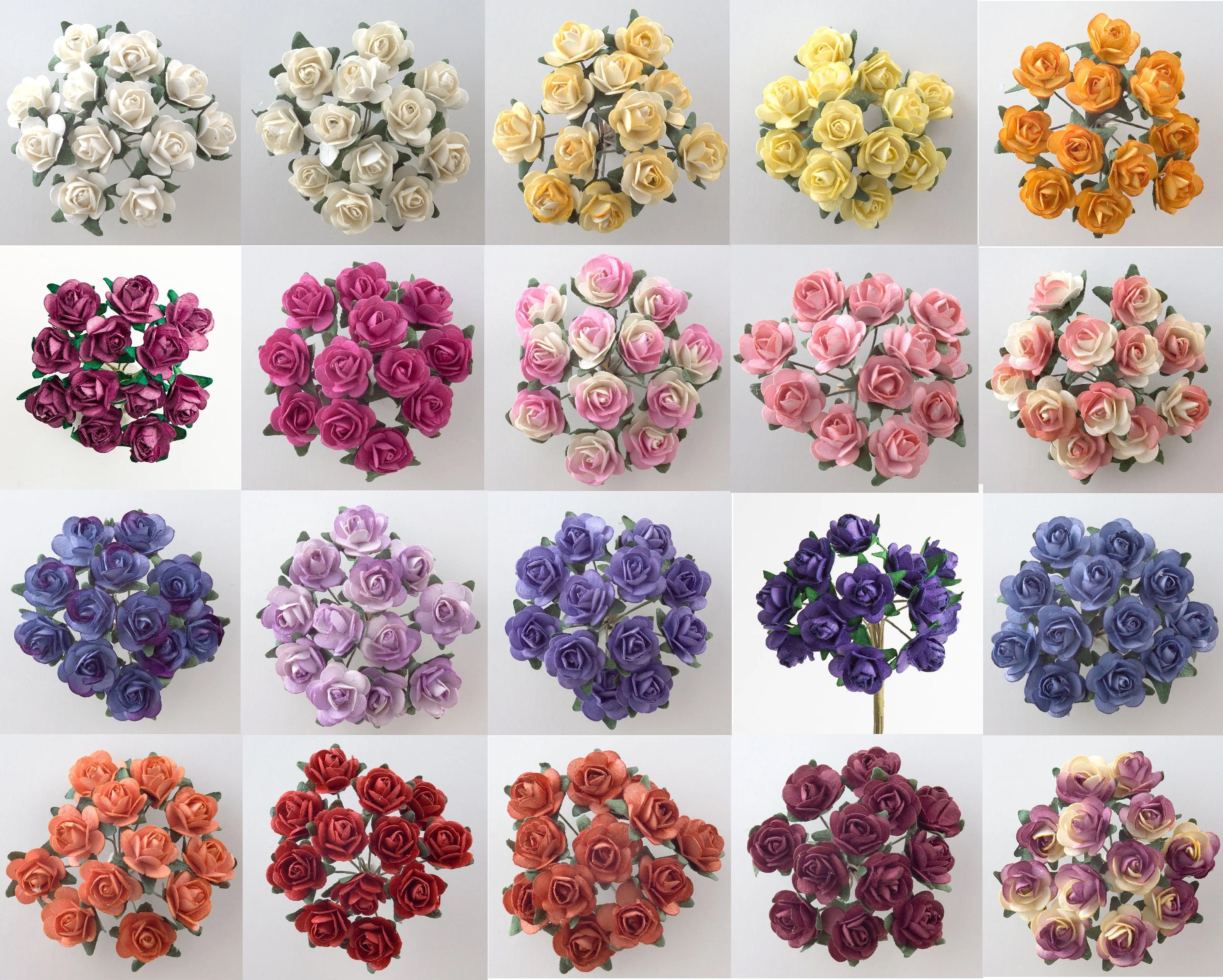 Mulberry Paper Tea Roses - Etsy