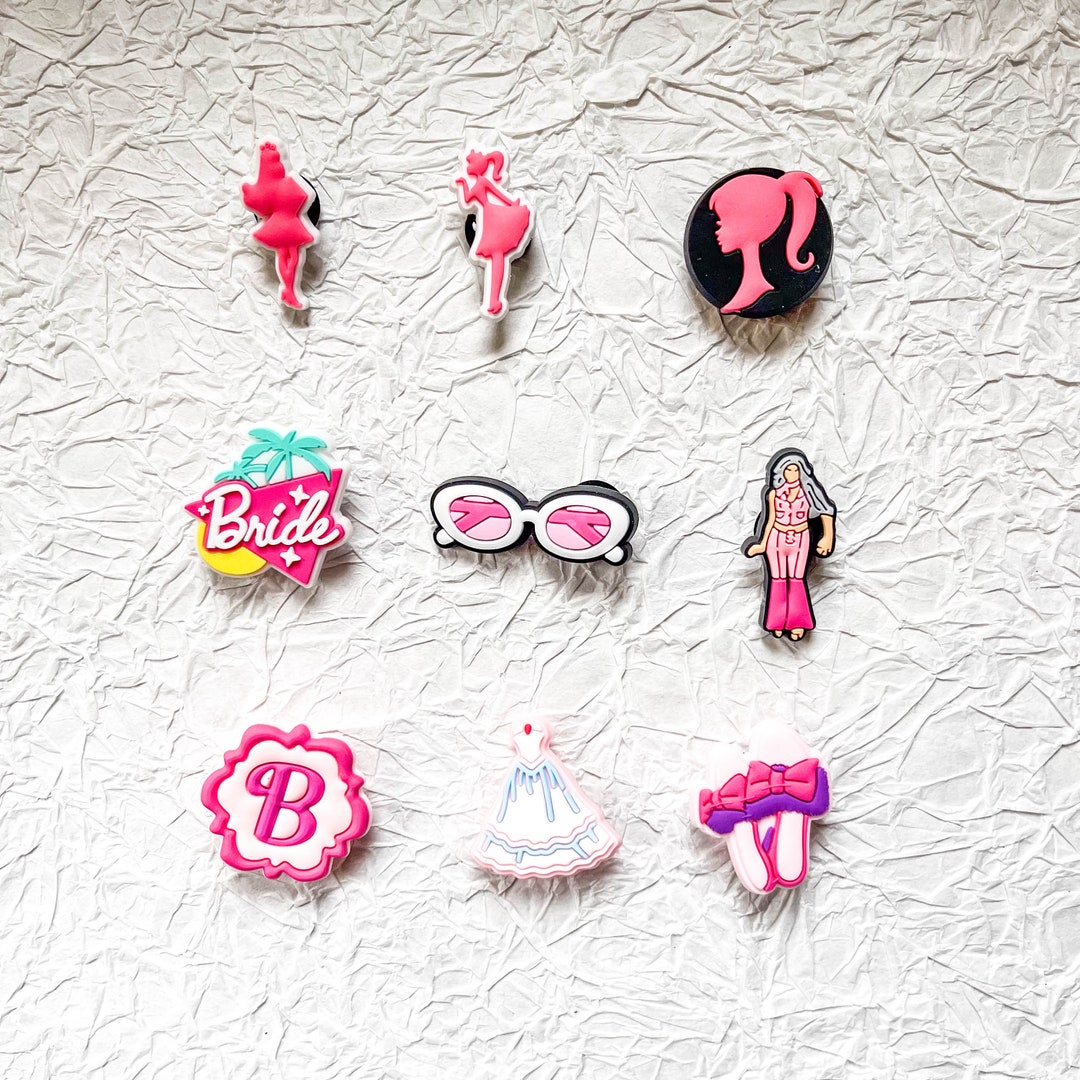 Barbie Shoe Charms Pink Glass Tie Shoe Charms Pink Barbie - Etsy