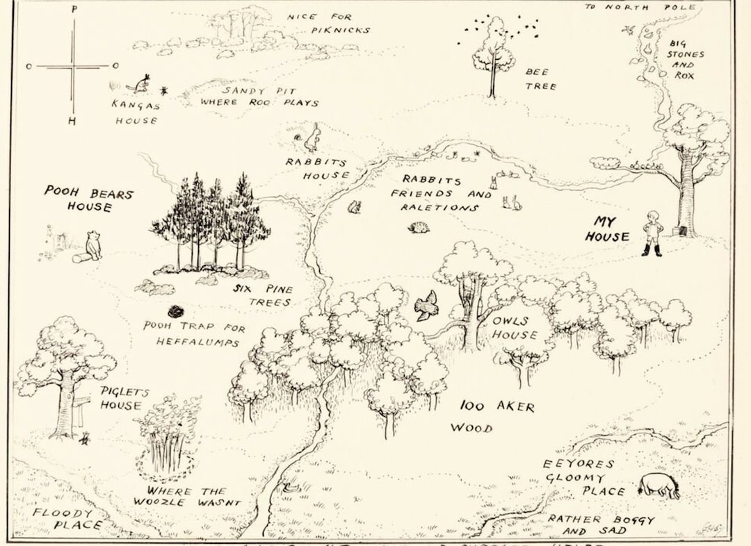 100 Acre Wood Map SVG - Etsy