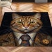 Cat Portrait Rug, Feline Art Rug ,custom Cat Rug ,personalized Pet Rug ...