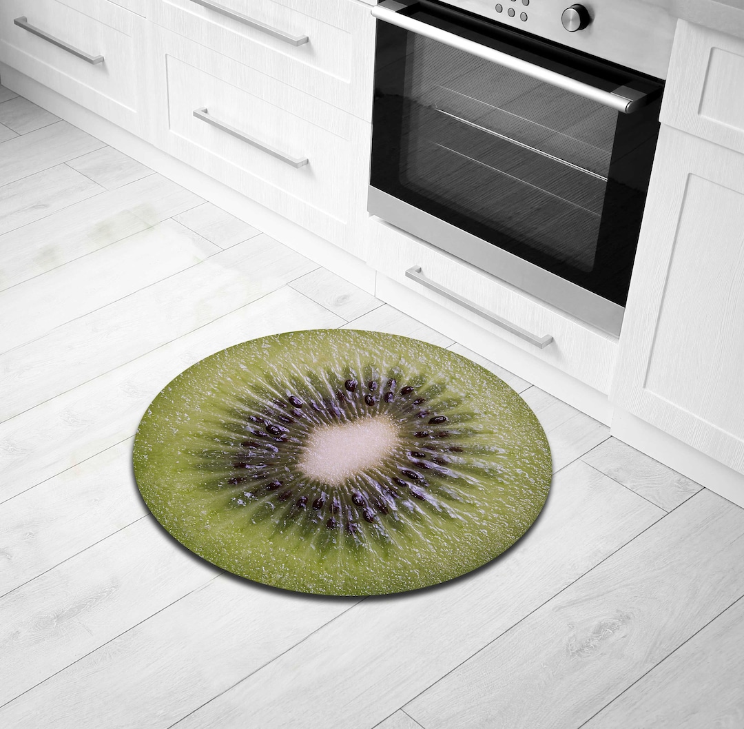 Kiwi Kitchen Rug, Kiwi Rug, Kiwi Pattern Rug, Fruit Rug for Kitchen ...