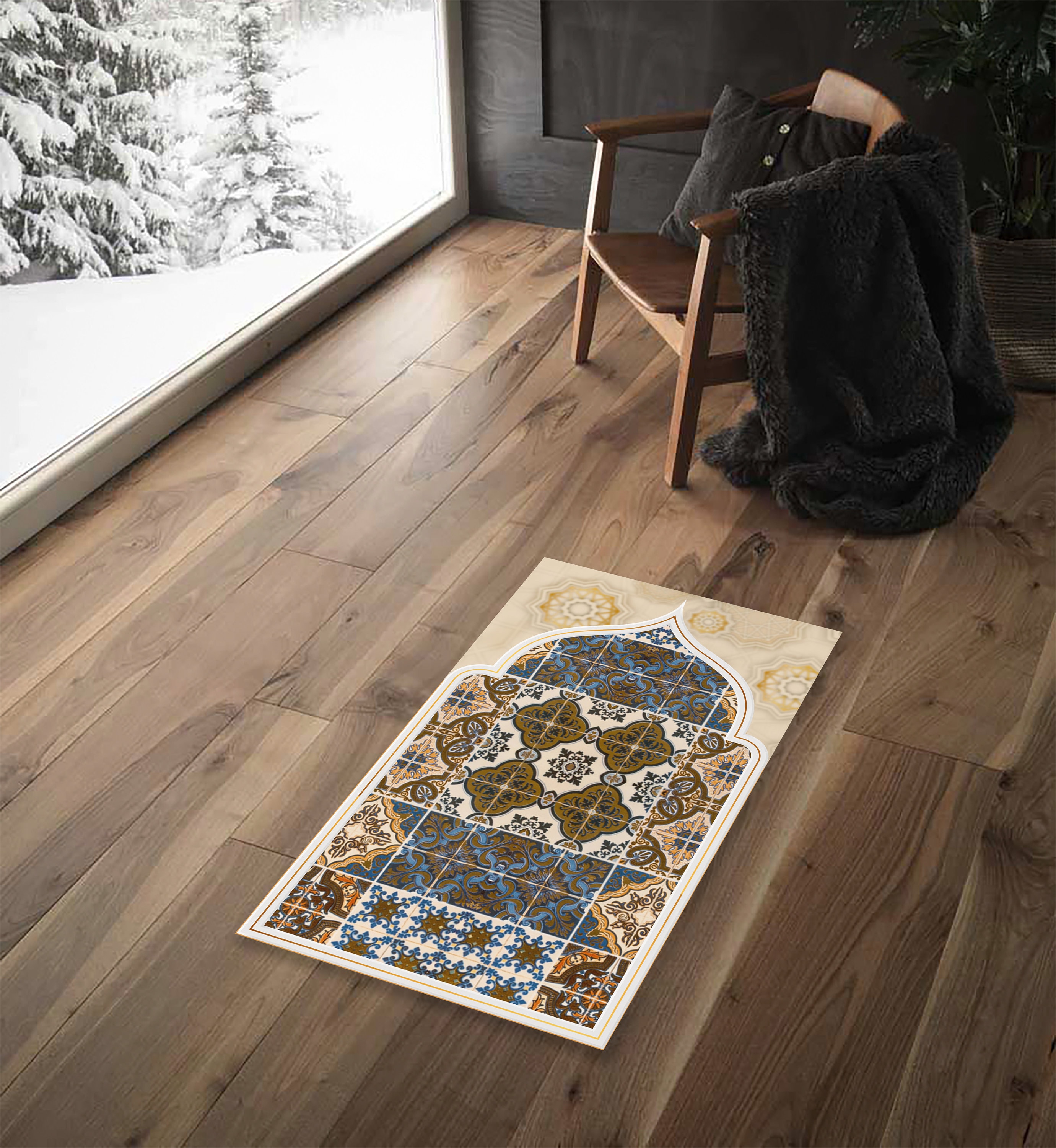 Prayer Rug, Tile Pattern Prayer Rug, Tile Prayer Rug, Prayer Rug Muslim ...
