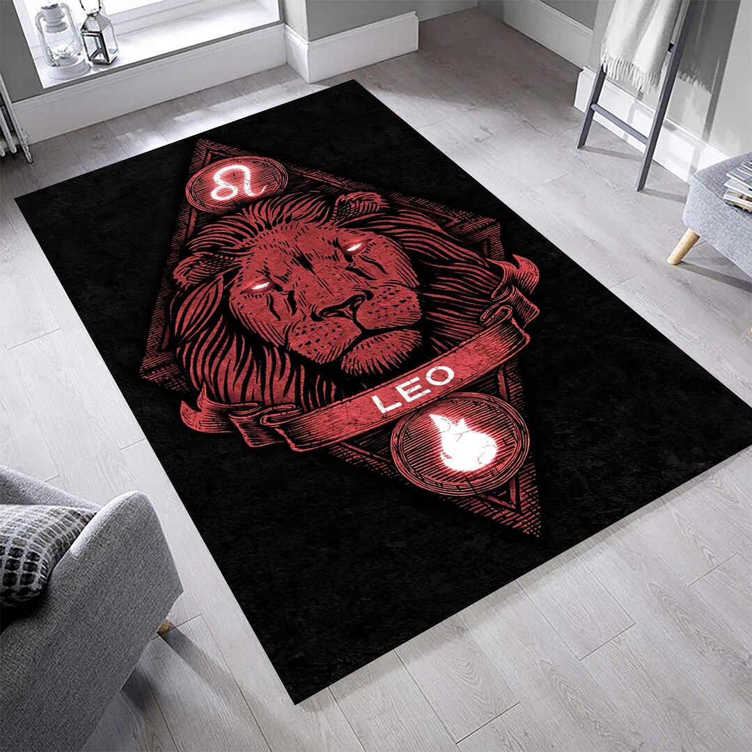 Zodiac Horoscope Leo Rug, Leo Rug, Astrology Rug, Zodiac Rug, Horoscope ...