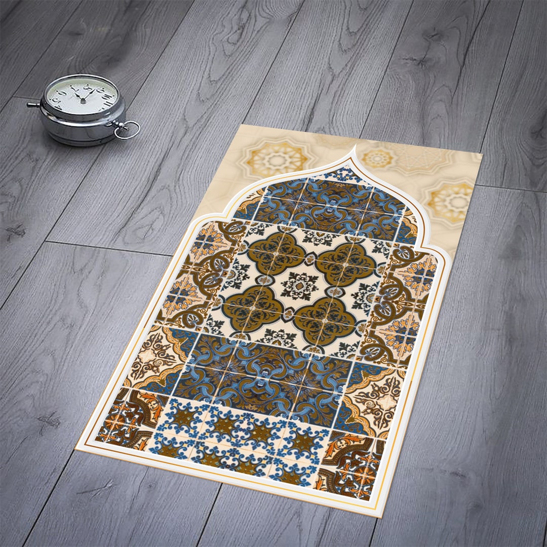 Prayer Rug, Tile Pattern Prayer Rug, Tile Prayer Rug, Prayer Rug Muslim ...