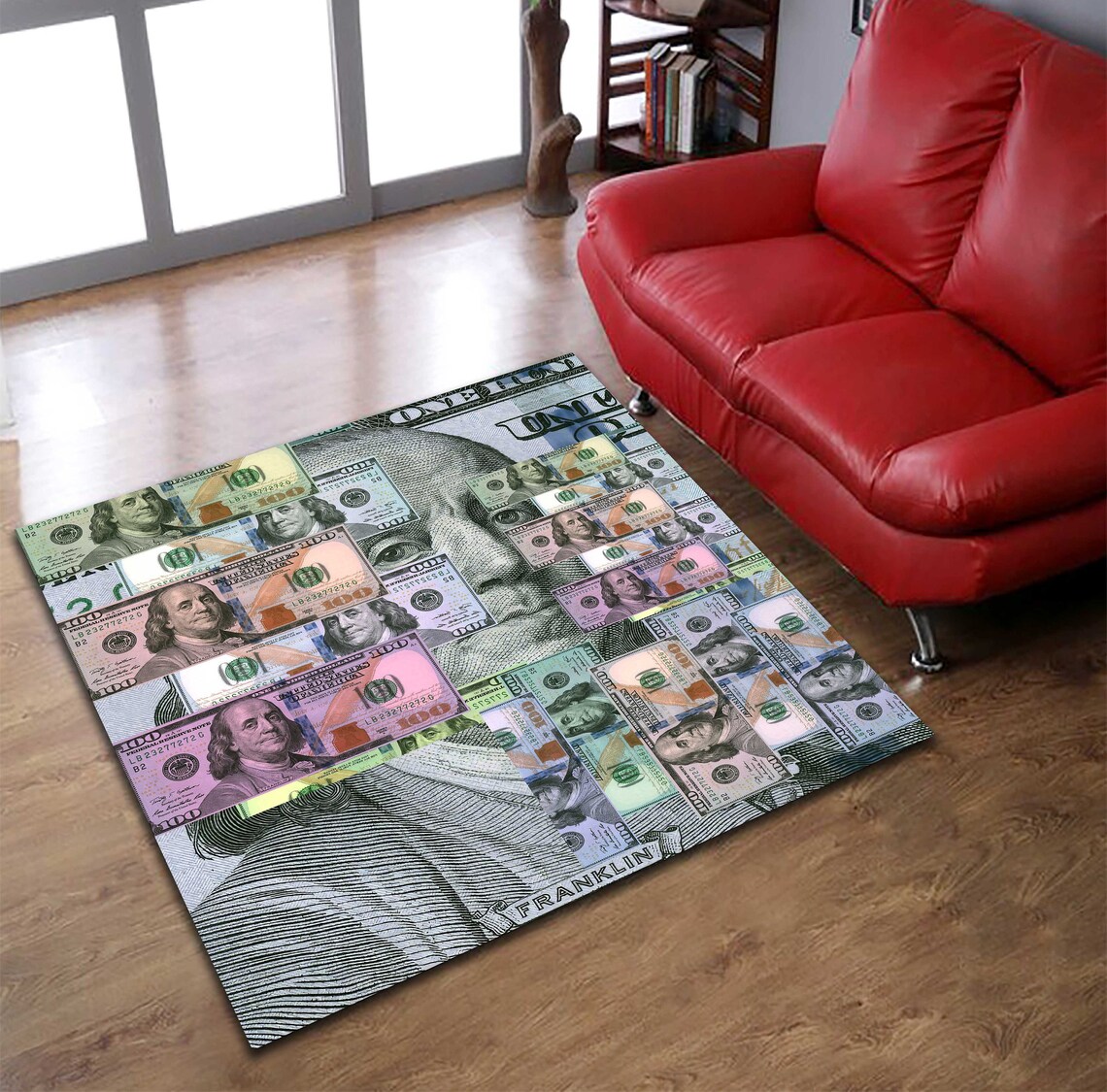 100 Dollar Bill Rug, Money Rug, Dollar Rug, Dollar Bill Rug, Money ...