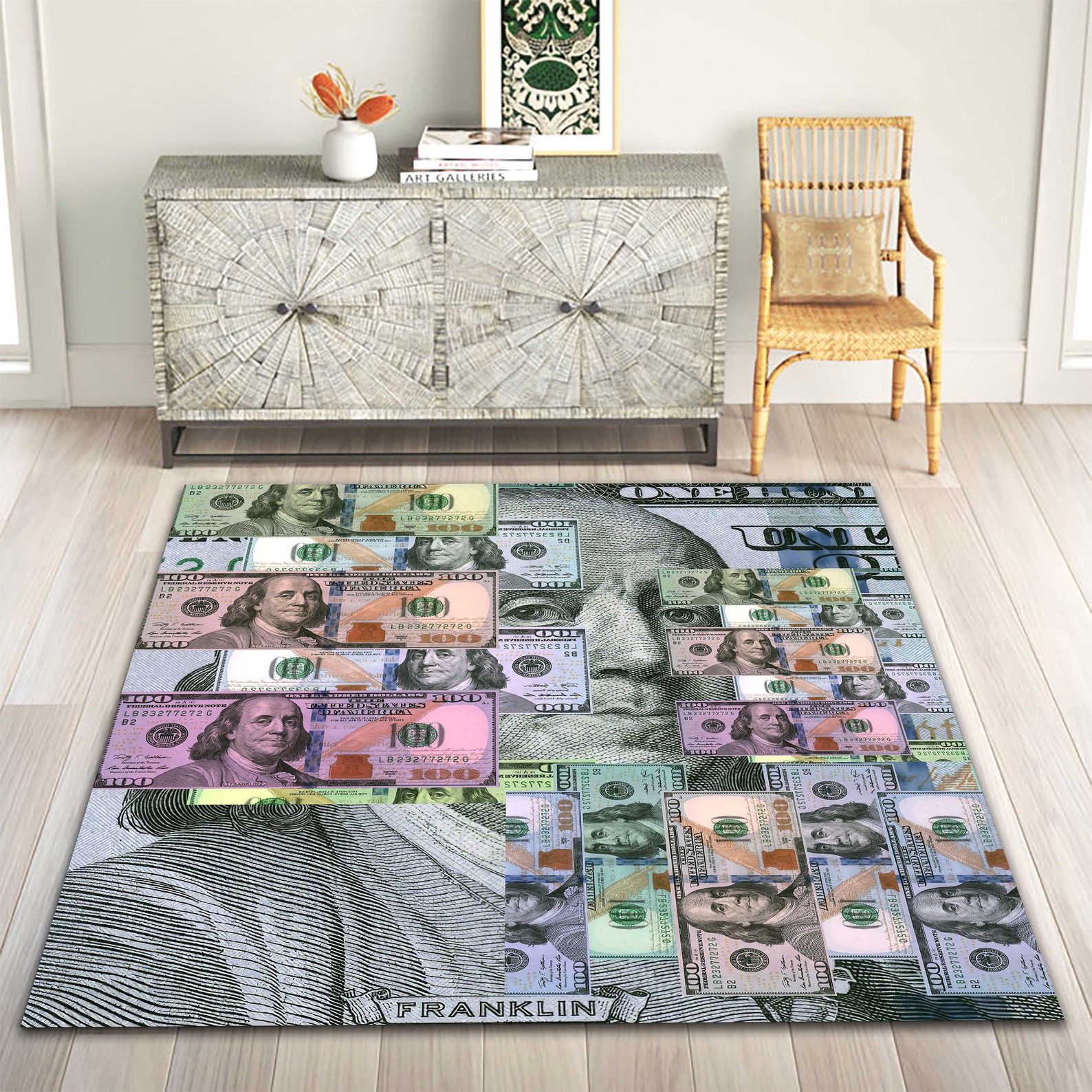 100 Dollar Bill Rug, Money Rug, Dollar Rug, Dollar Bill Rug, Money ...