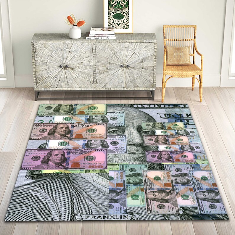 100 Dollar Bill Rug, Money Rug, Dollar Rug, Dollar Bill Rug, Money ...