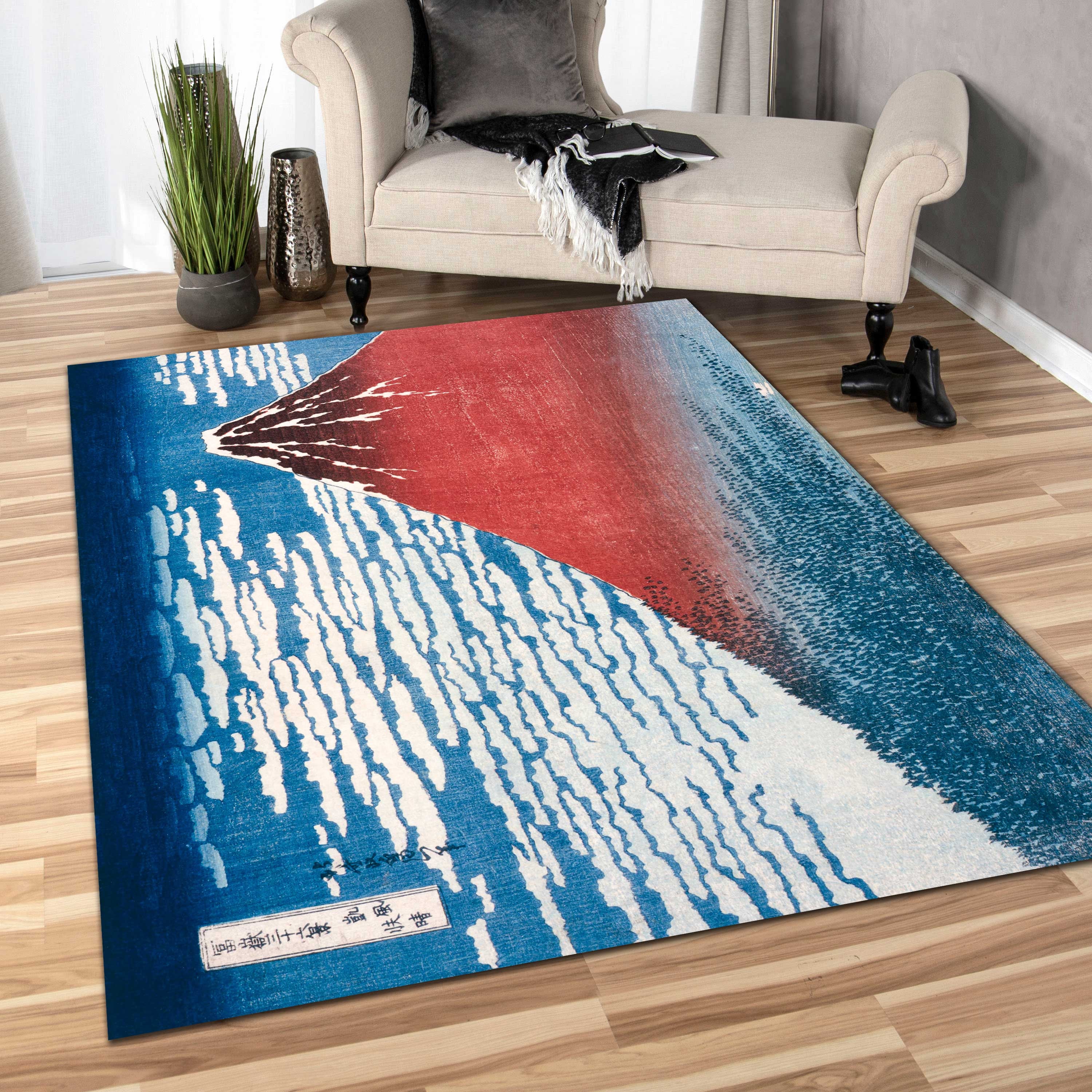 Hokusai Fuji Mountain Rugs,hokusai Fuji Mountain İn Clear Weather ...