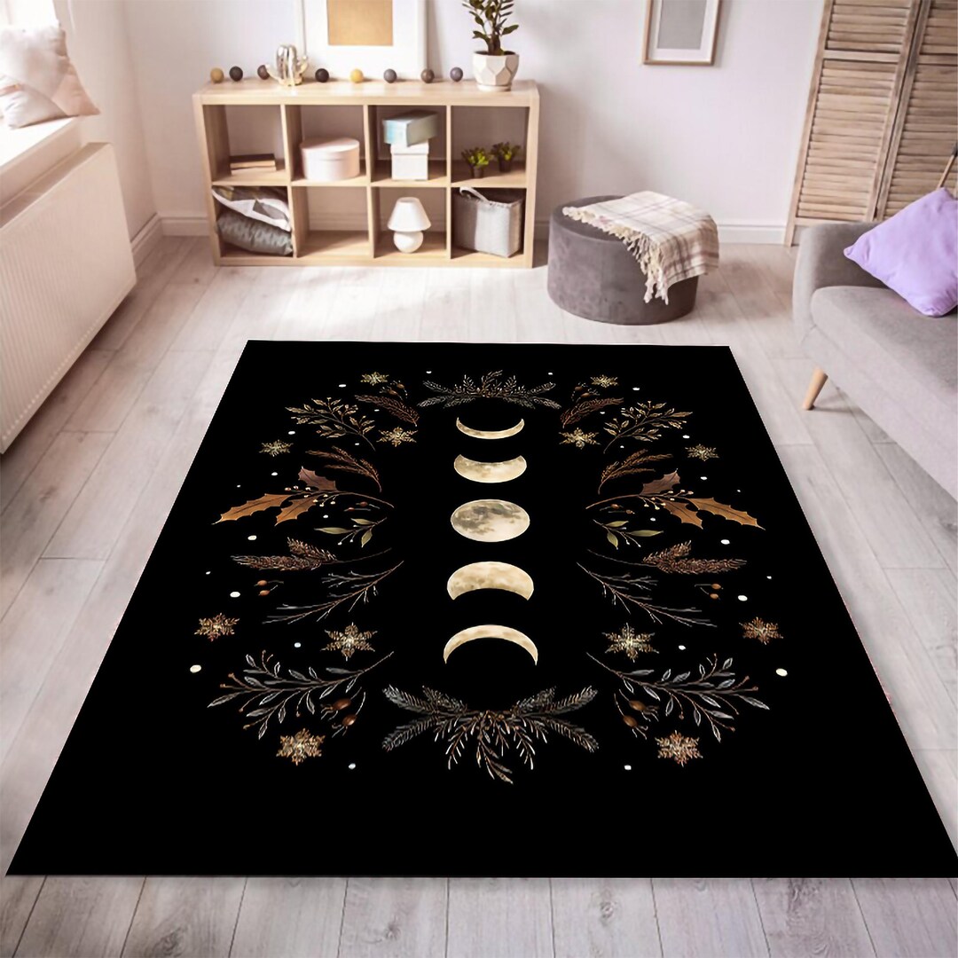 Mystic Rug,moon Rug,mystic Theme Rug,moon Pattern Rug,night Rug,night ...