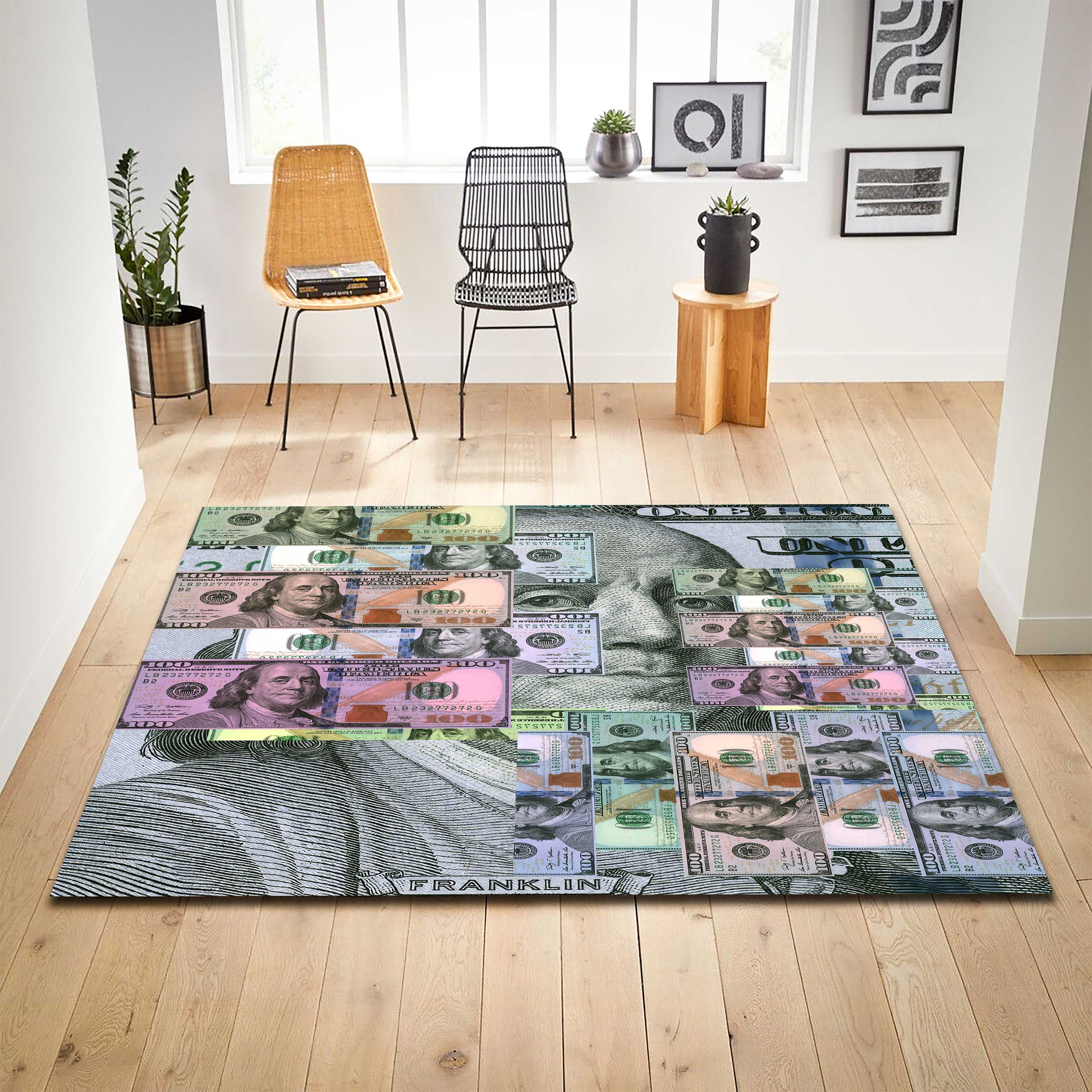 100 Dollar Bill Rug, Money Rug, Dollar Rug, Dollar Bill Rug, Money ...