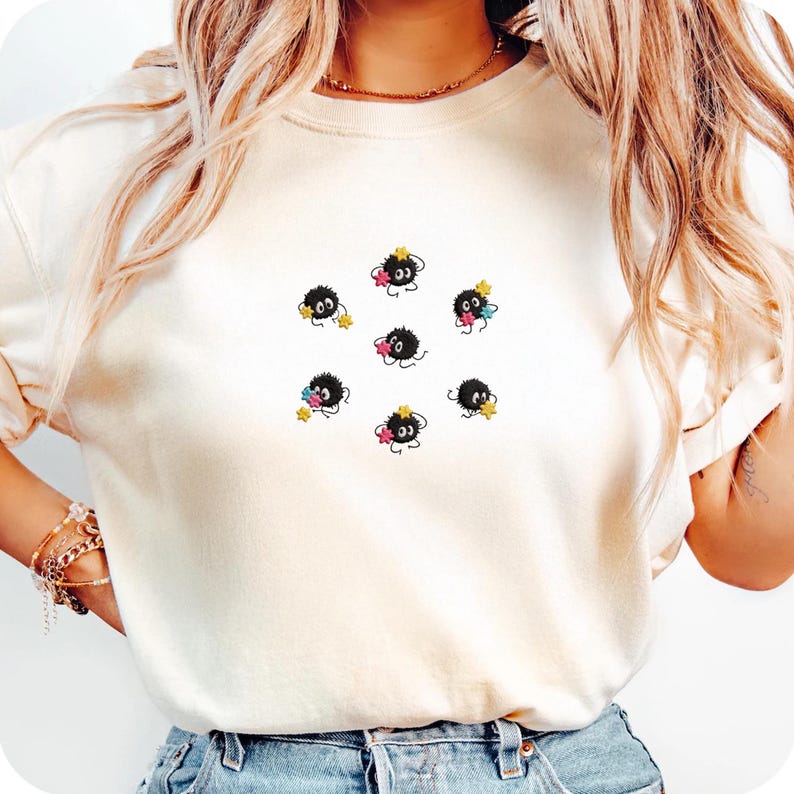 Soot Sprite Embroidery Design Set | Cute Kawaii Dust Creatures ...