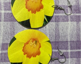 Yellow Flower Beaded Earrings - Etsy