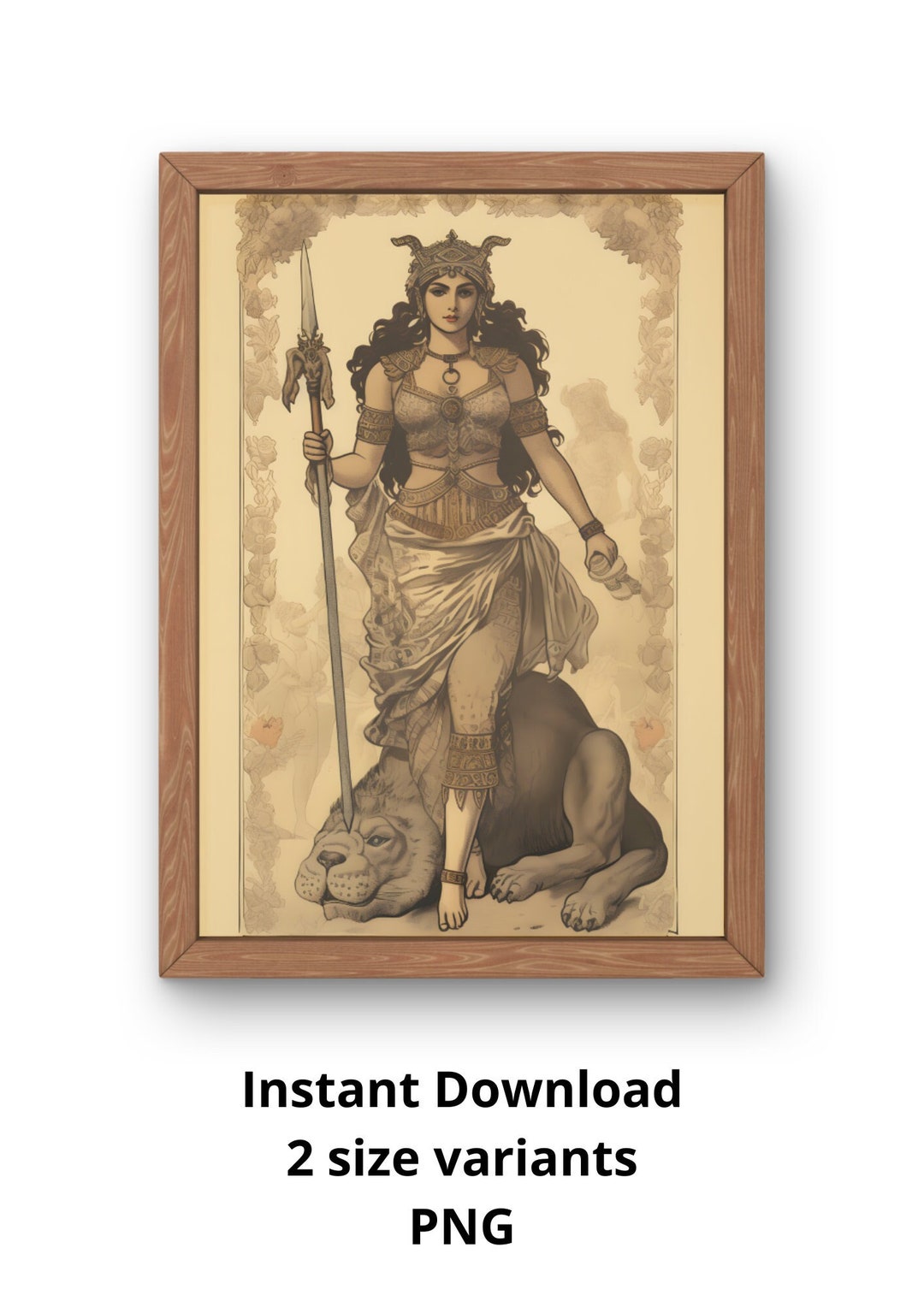Inanna Goddess Print, Divine Feminine History Art Style, Witchcraft ...