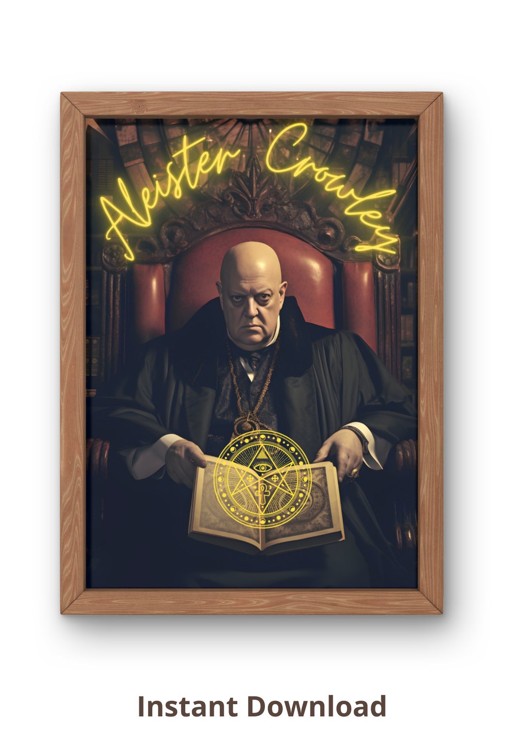 Aleister Crowley as a Crowley's Enigma, Dark Art Mage, Digital Download ...