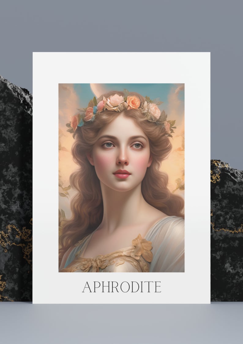 Aphrodite Greek Goddess of Beauty, Witchy Decor Art, Ancient Greece Art ...