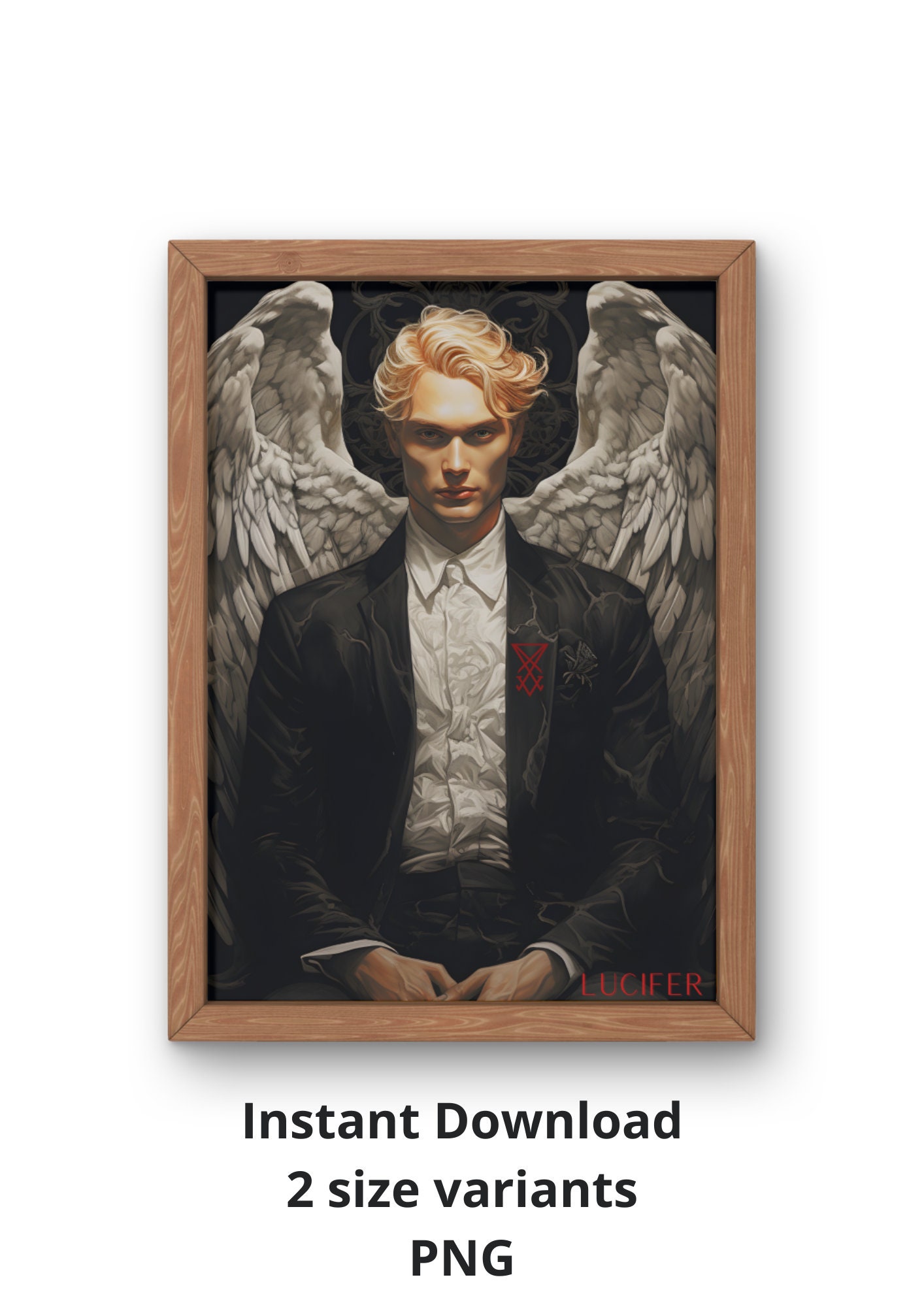 Lucifer the Fallen Angel Print, Occult Poster, Dark Art, Witchy Decor ...