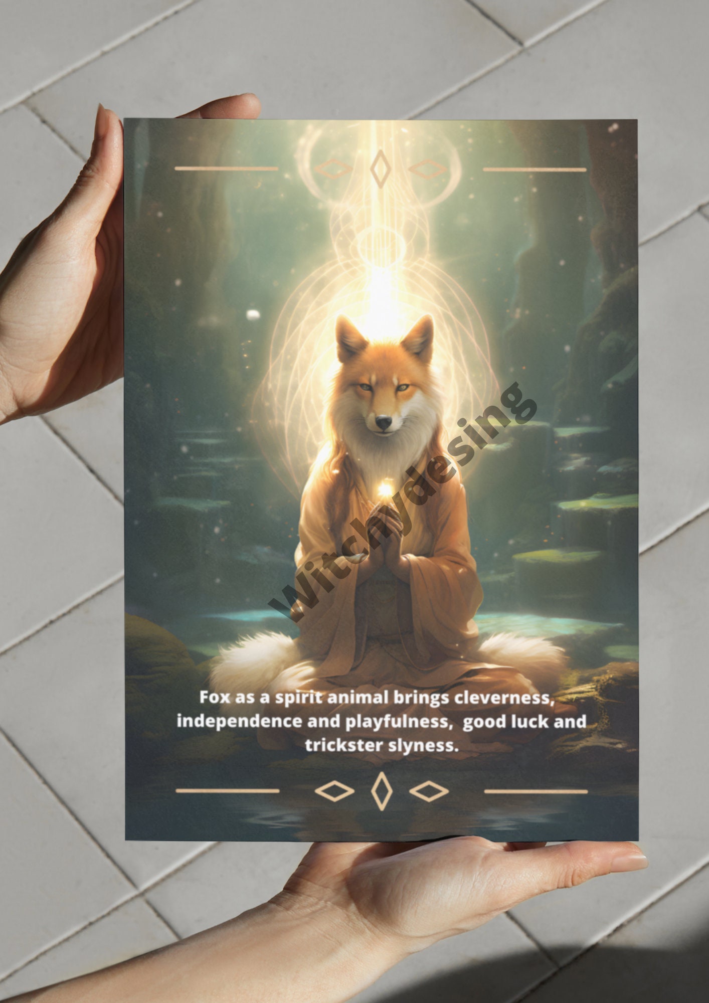 Fox Spirit Animal Poster Instant Download Spiritual Witchy Decor ...