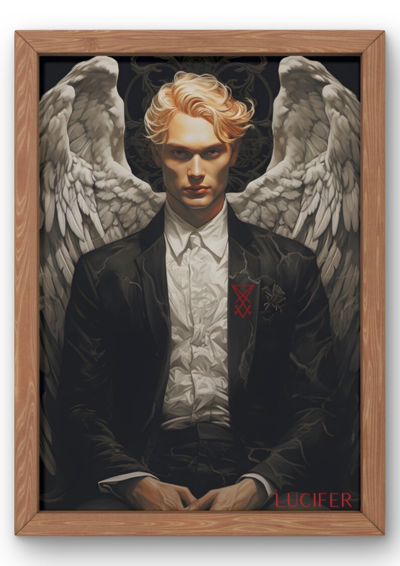 Lucifer the Fallen Angel Print, Occult Poster, Dark Art, Witchy Decor ...