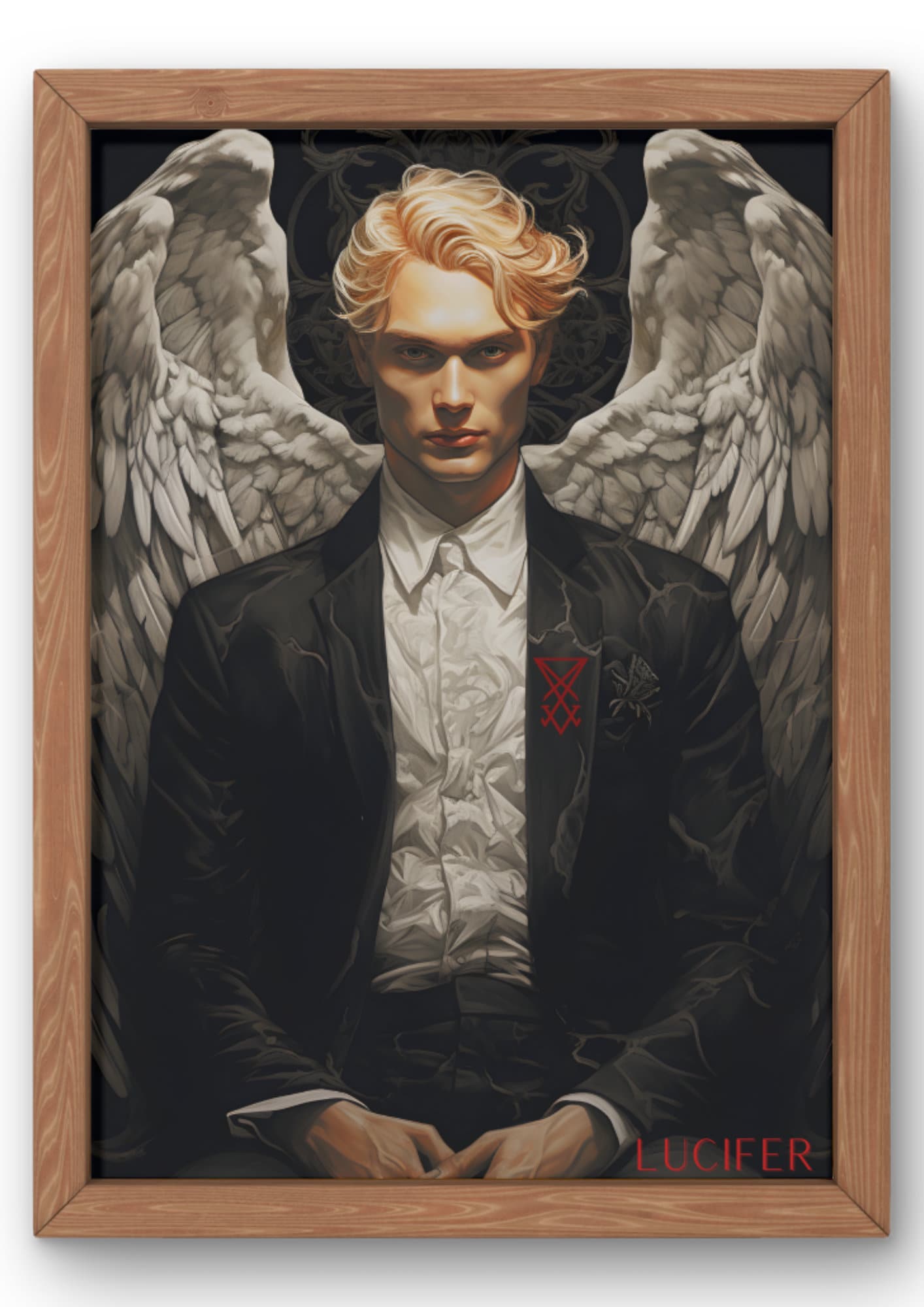 Lucifer the Fallen Angel Print, Occult Poster, Dark Art, Witchy Decor ...