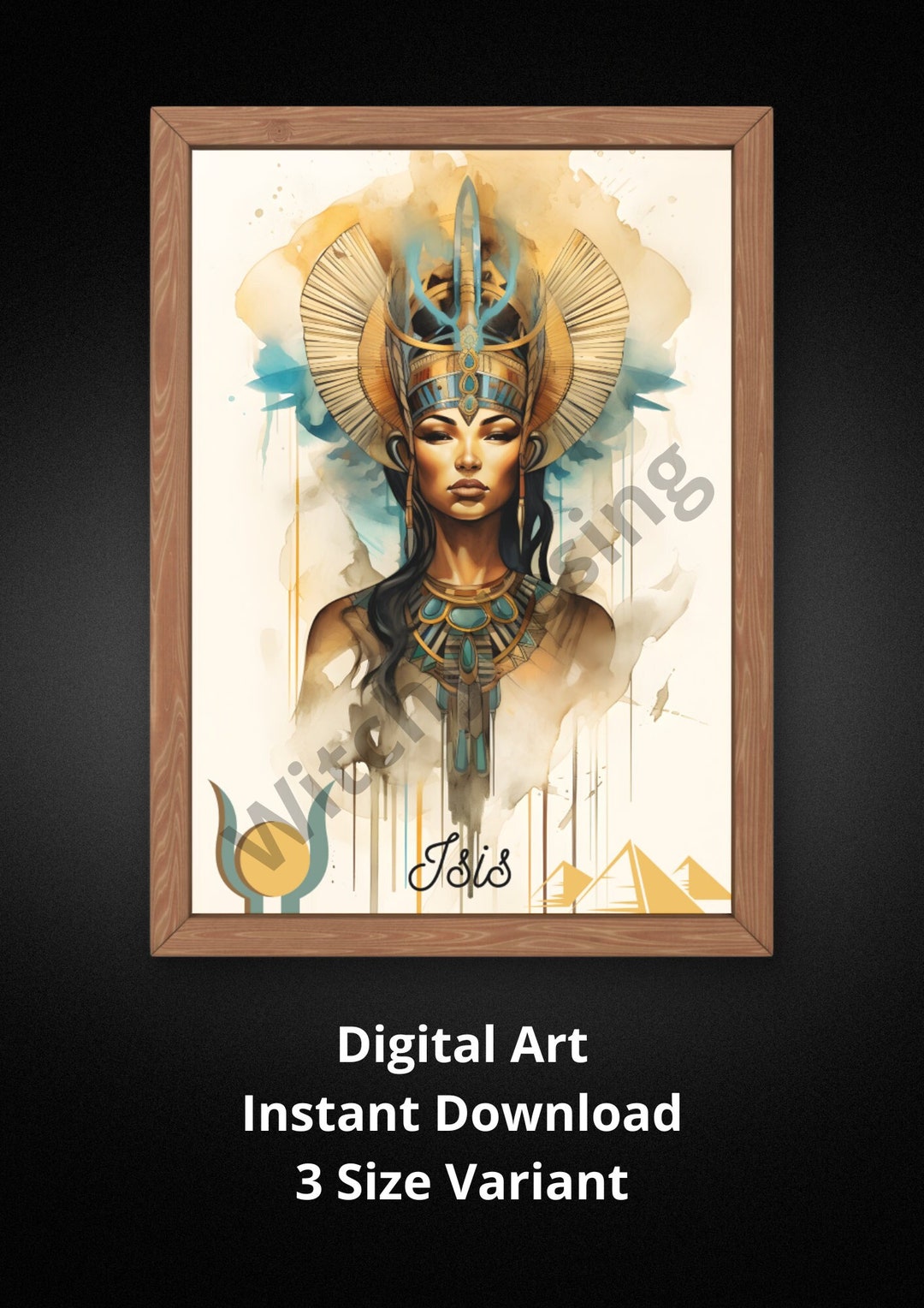 Goddess Isis Watercolor Digital Print Altar Decoration Book of Shadow ...