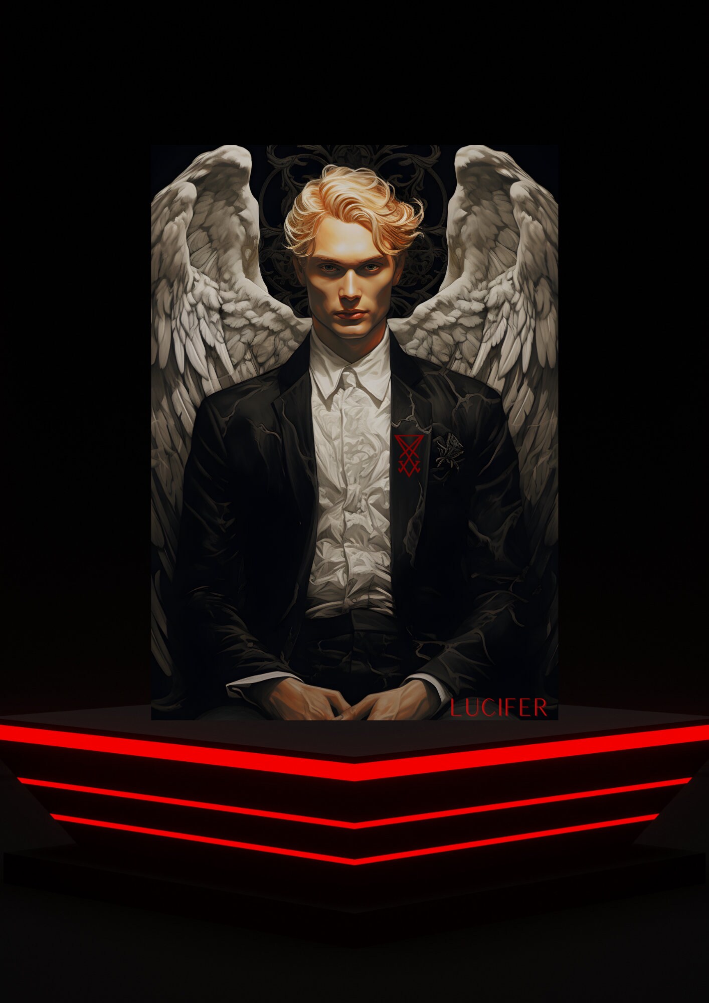 Lucifer the Fallen Angel Print, Occult Poster, Dark Art, Witchy Decor ...