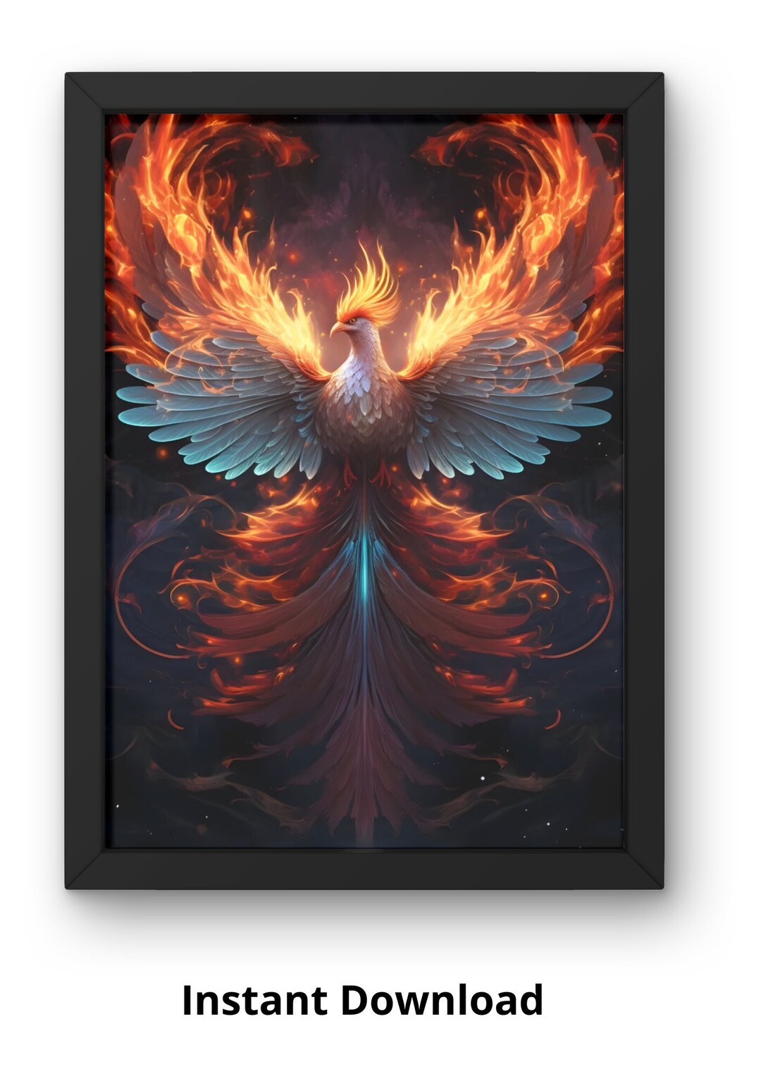 Phoenix Poster Phoenix Bird Art Print Fire Bird Phoenix Printable ...