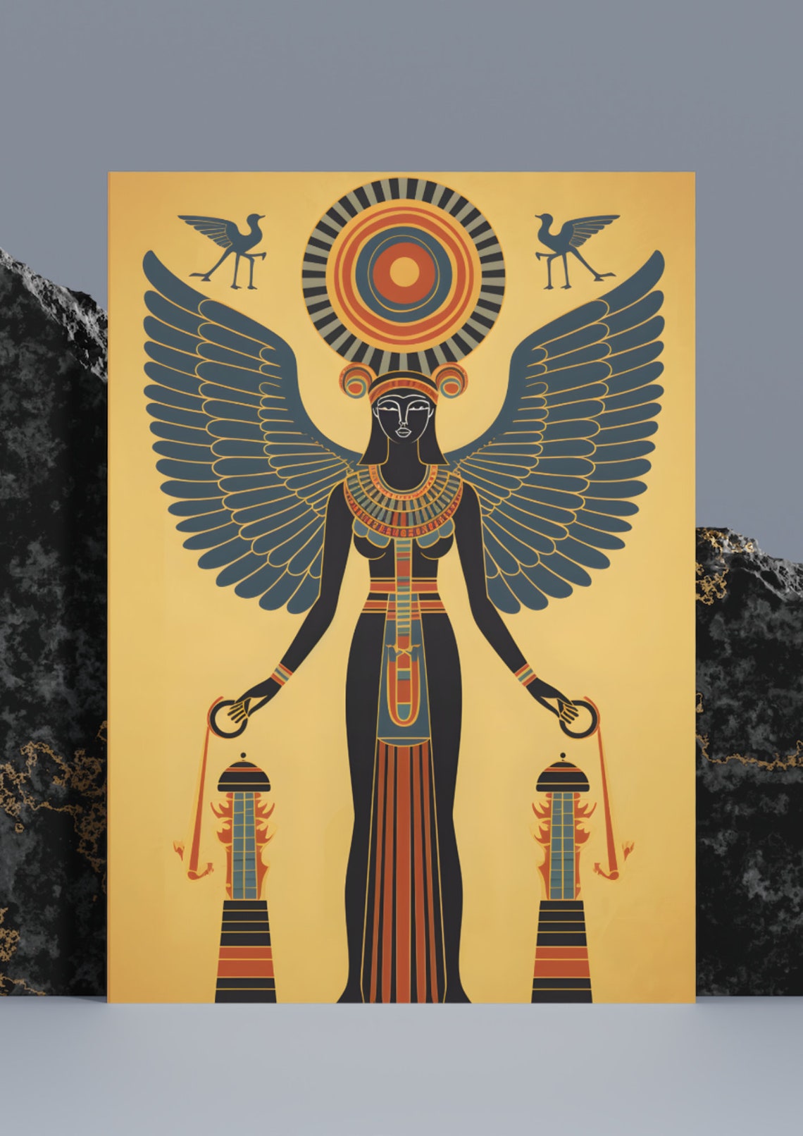 ISIS Isis Print Egyptian Goddess altar Decoration History Style, Book ...
