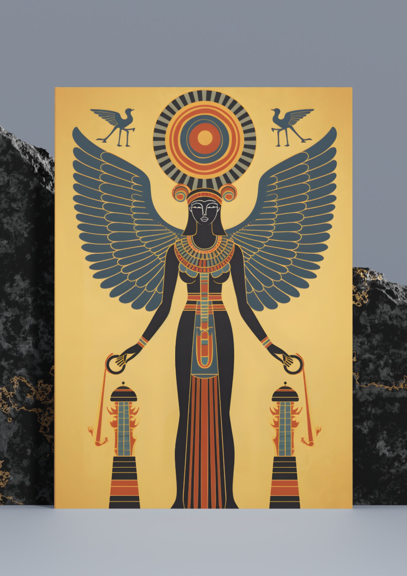 ISIS Isis Print Egyptian Goddess altar Decoration History Style, Book ...