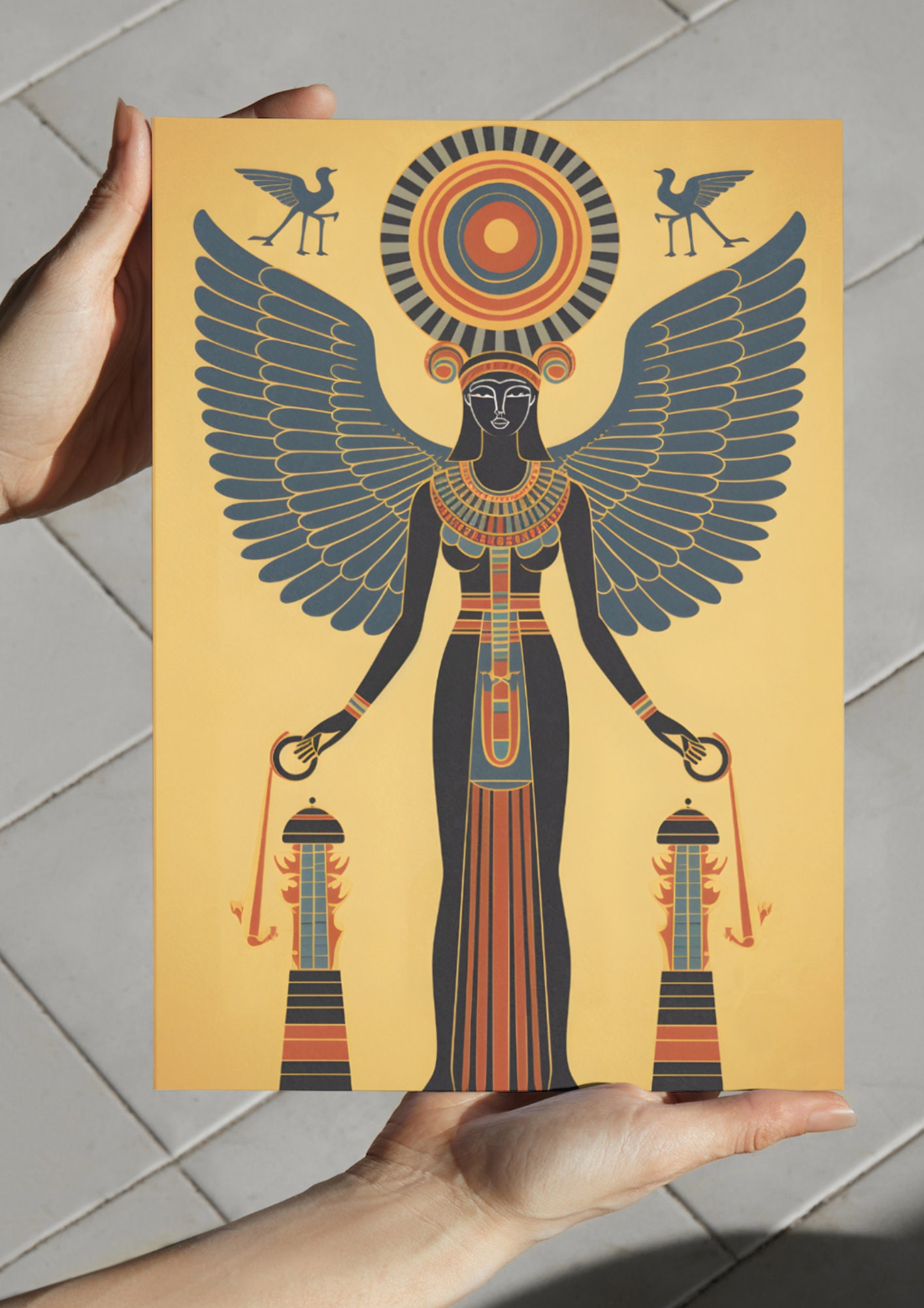 ISIS Isis Print Egyptian Goddess altar Decoration History Style, Book ...