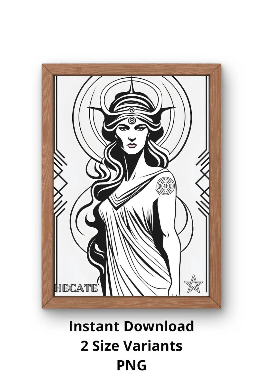 Hecate Greek Goddess Print, Hekate Printable Poster, Witchy Wall Decor ...