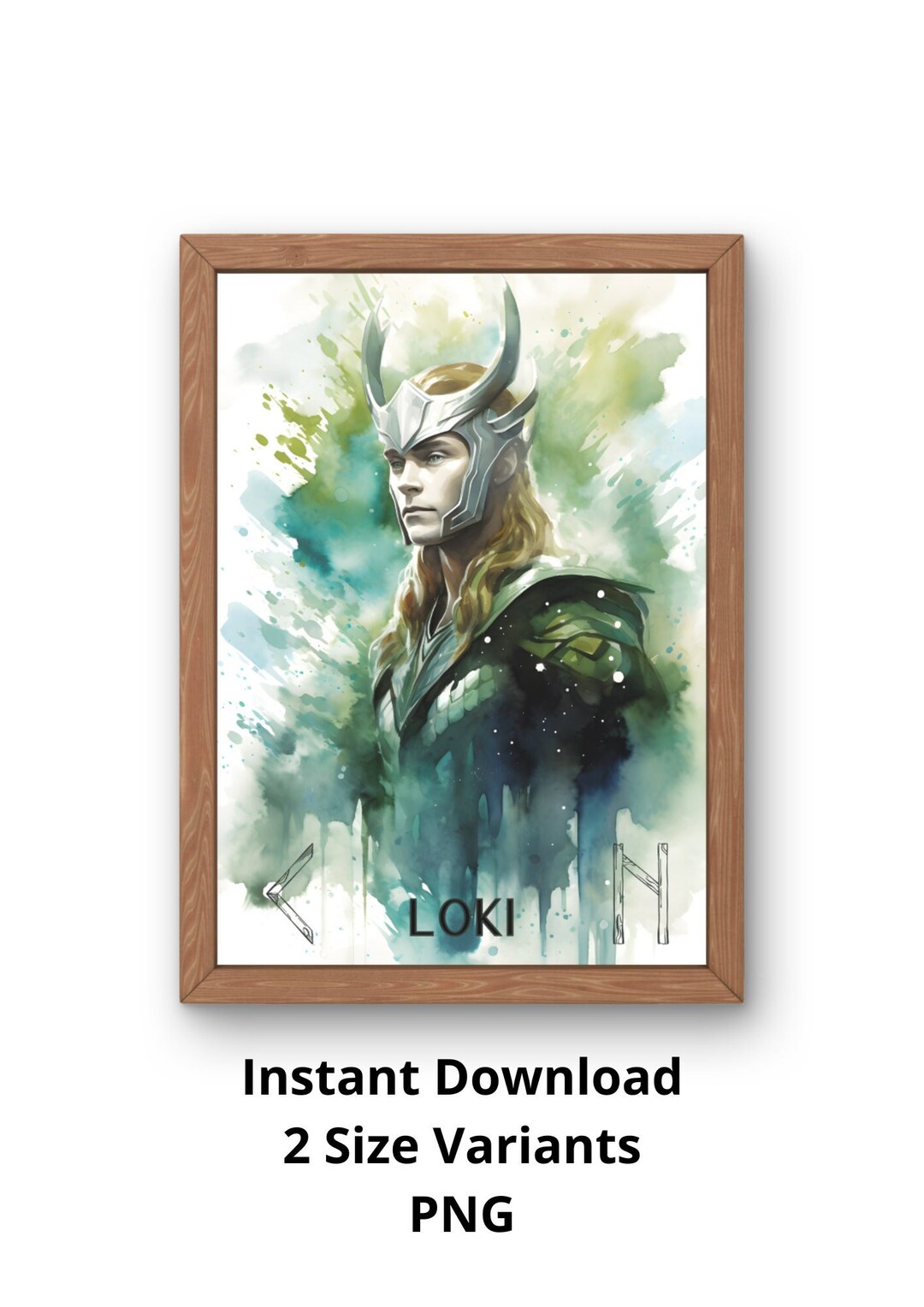 LOKI Watercolor Loki Print Norse God Nordischer Gott - Etsy