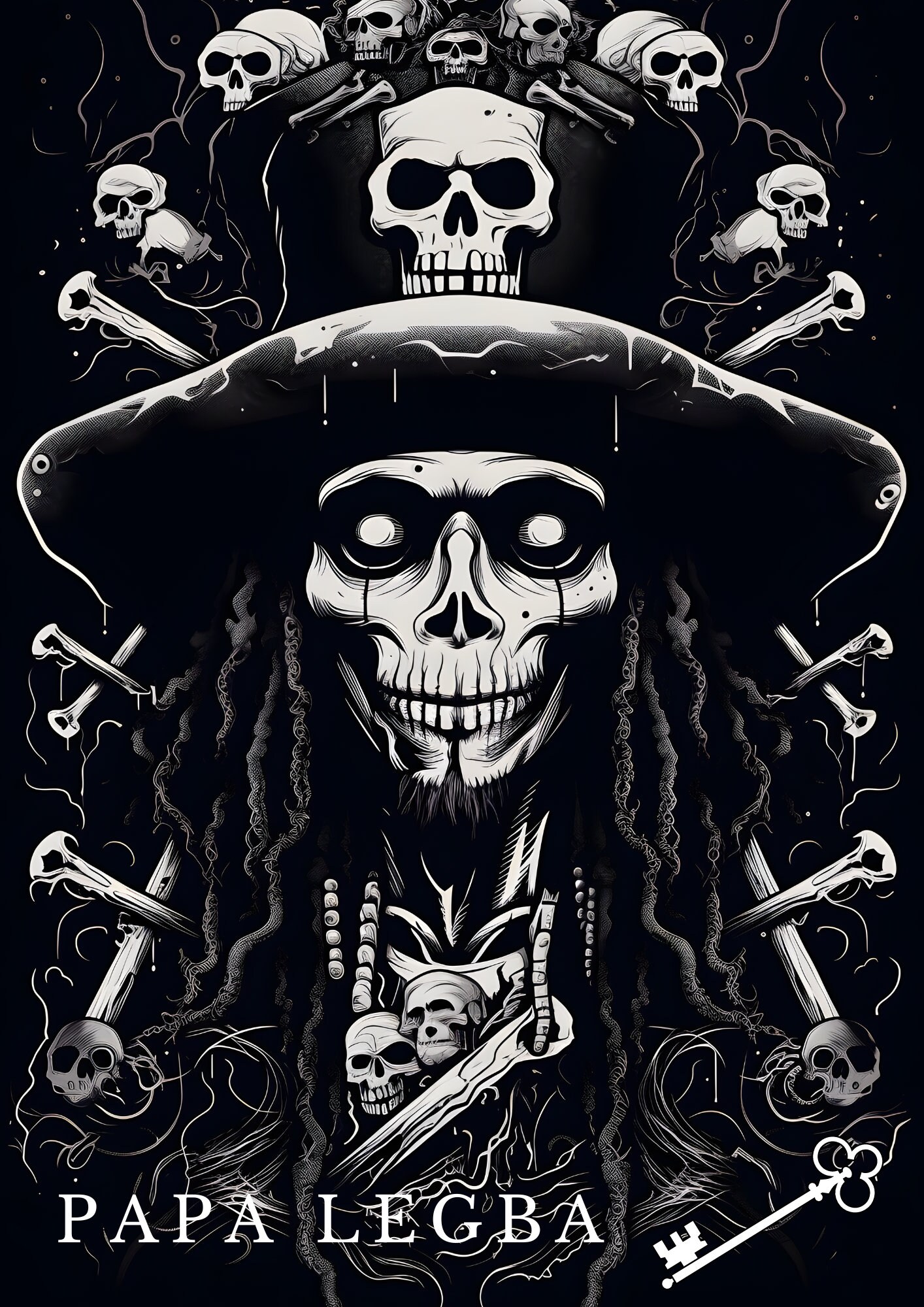 Voodoo Print, Papa Legba, Printable, Witchcraft Print, Book of Shadow ,page ,wall Decor, Home ...