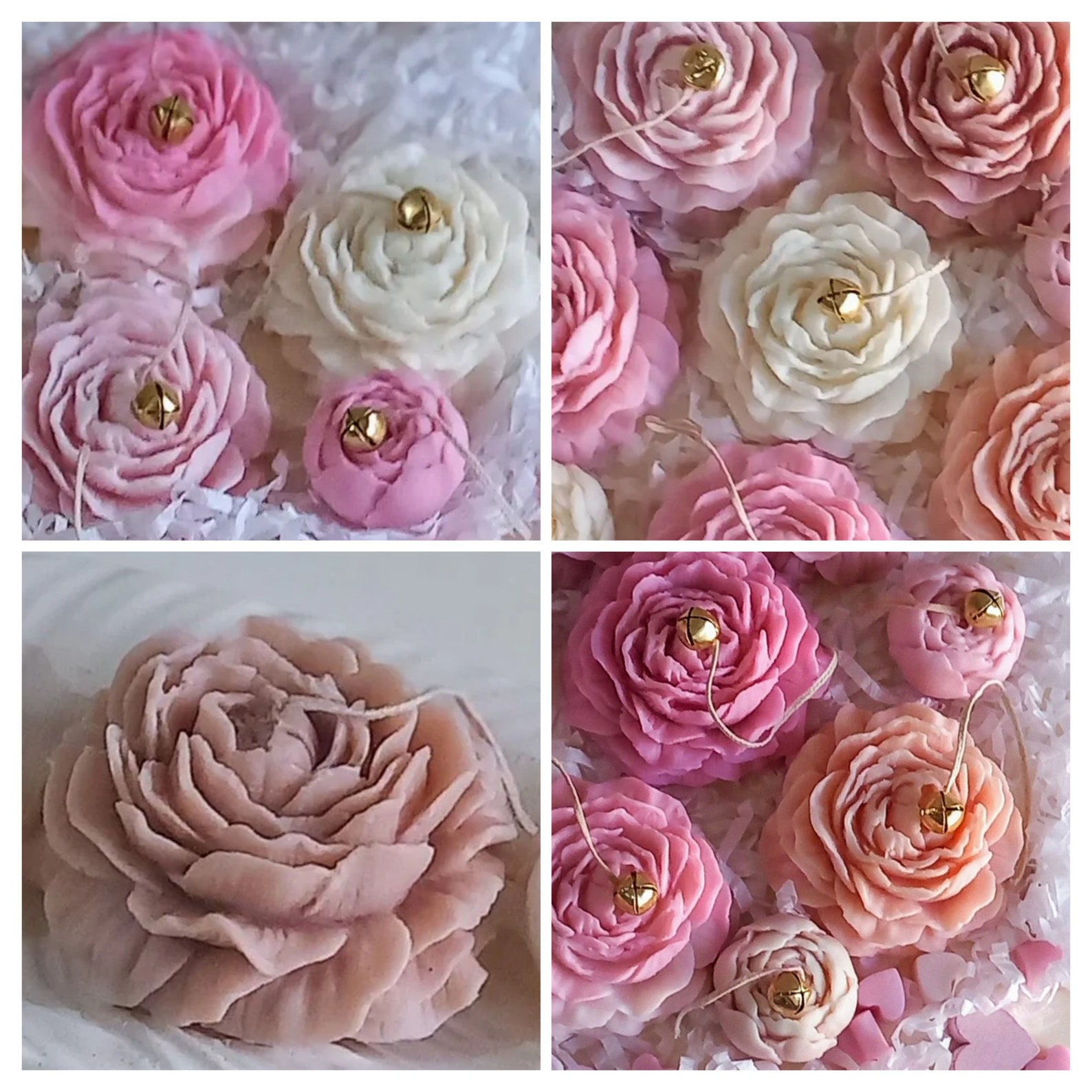 Custom Scented Peony Flower Candle for Wedding Unity Set,wedding Candle ...