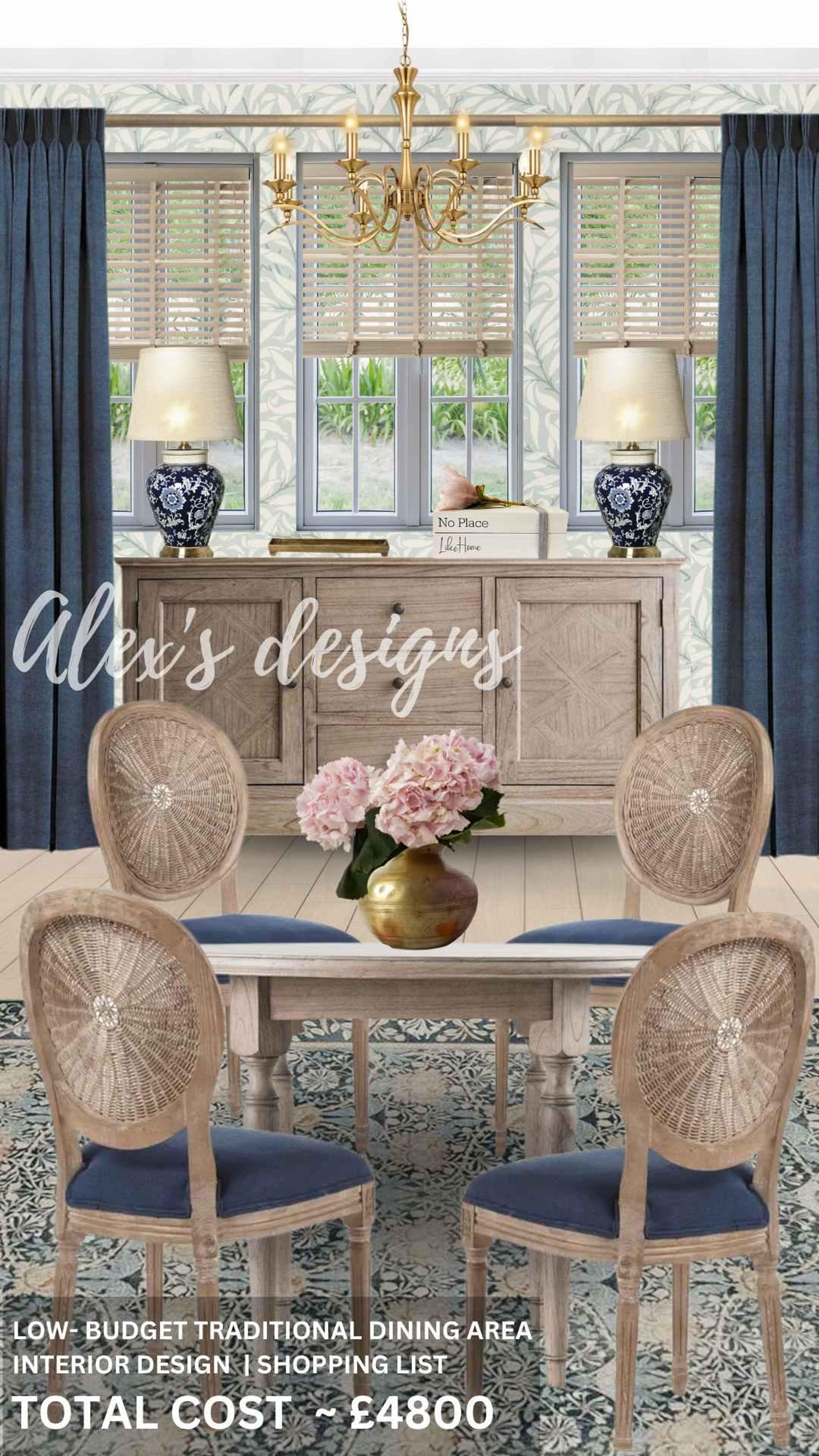 Pre-designed | Traditional Dining Area | Interior Design | Shopping ...