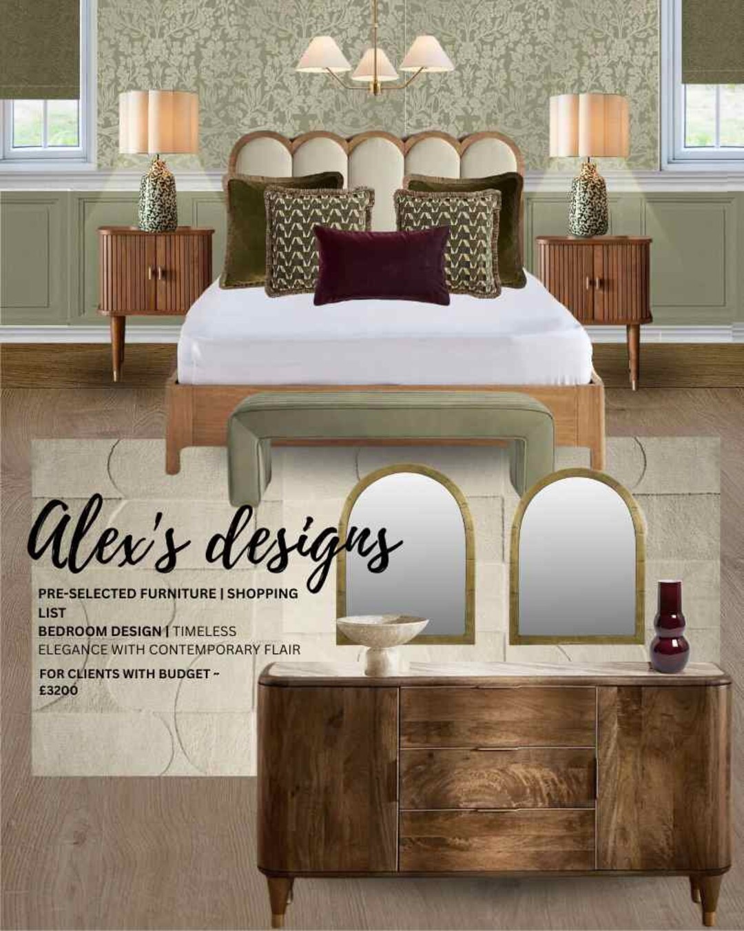 Bedroom Design | Shopping List | Pre-selected Furniture | Ready to ...